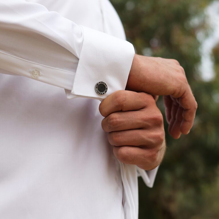 Carbon Fibre Cufflinks - Mens & Corporate | Kailis Jewellery