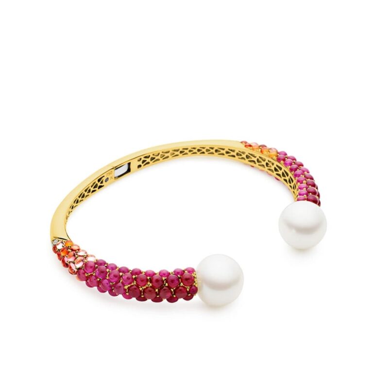 Red Aurora Twin Pearl Cuff Kailis Australian Pearls
