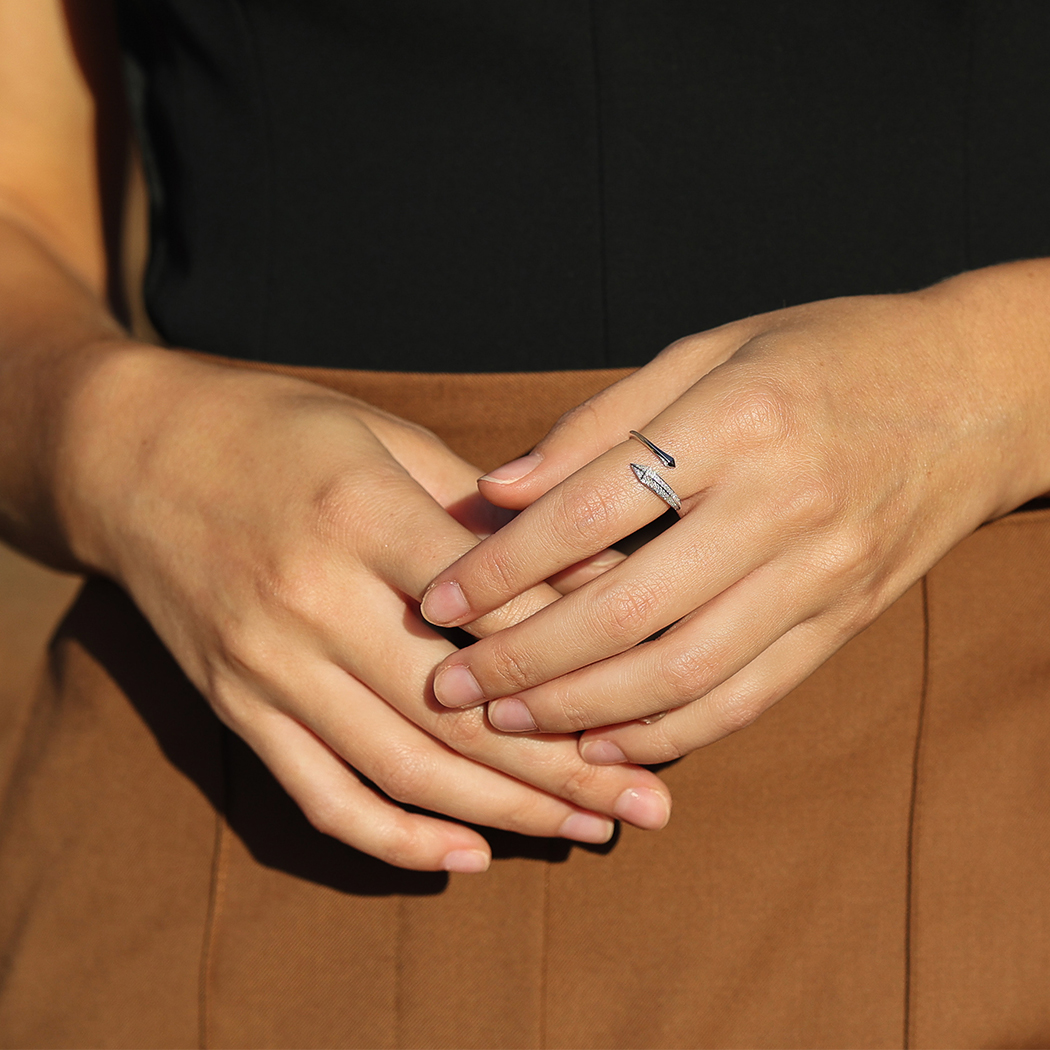 Manhattan Empire Ring, 18ct White Gold | Kailis Jewellery