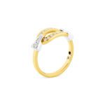Keystone Rise Ring, Yellow and White Gold | Kailis Jewellery