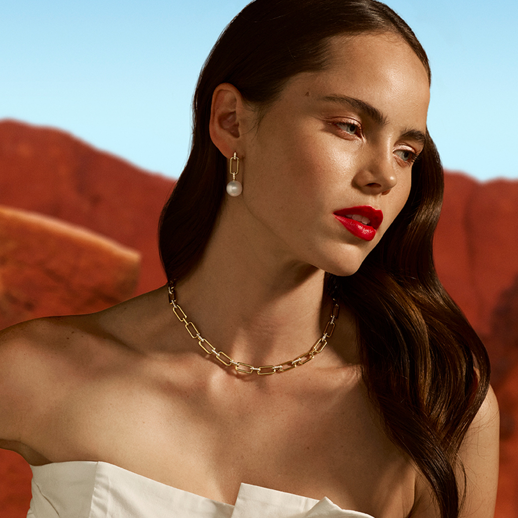 Halcyon Link Necklace, Yellow Gold | Kailis Jewellery